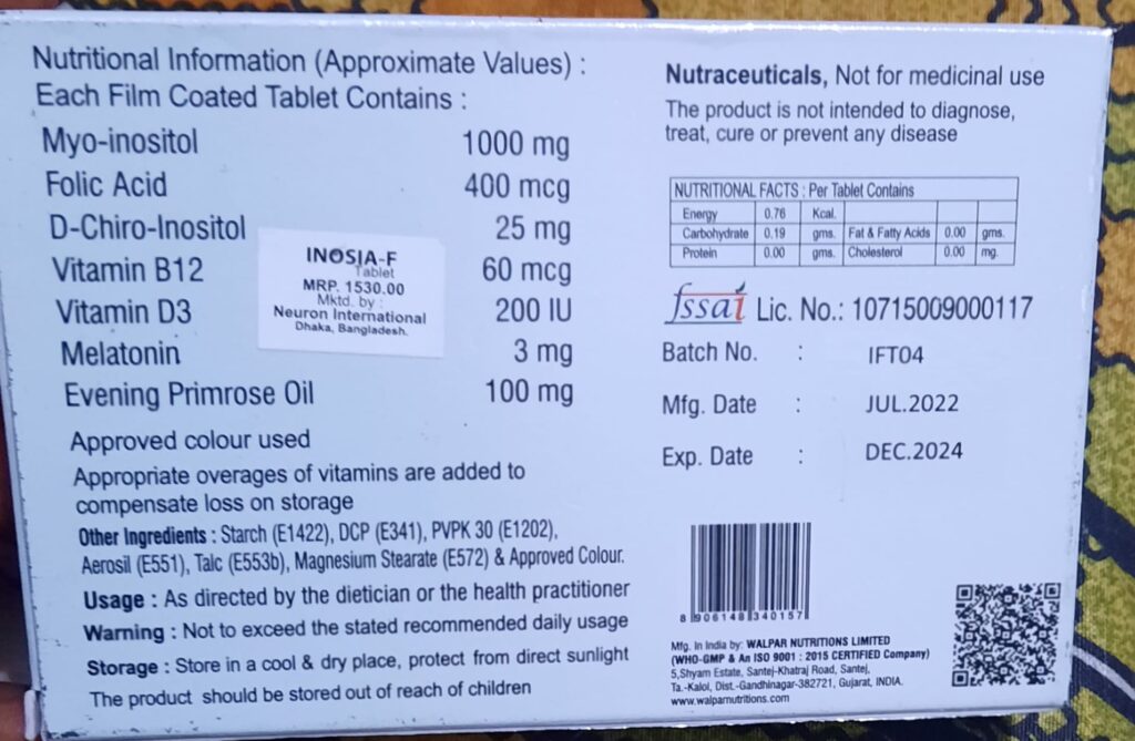 Inosia-F Tablet-30's Pack - Online Pharmacy BD