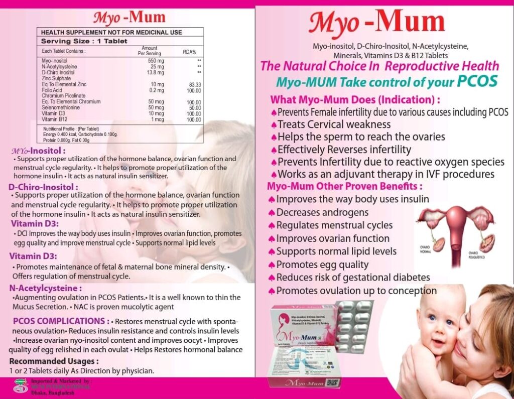 Myo-Mum Tablet 30's Pack - Online Pharmacy BD